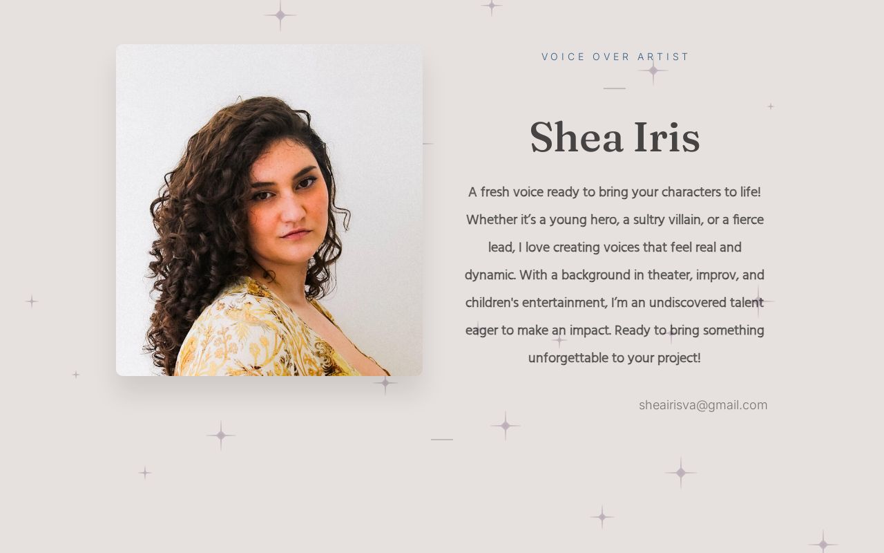 Shea Iris Voice Artist